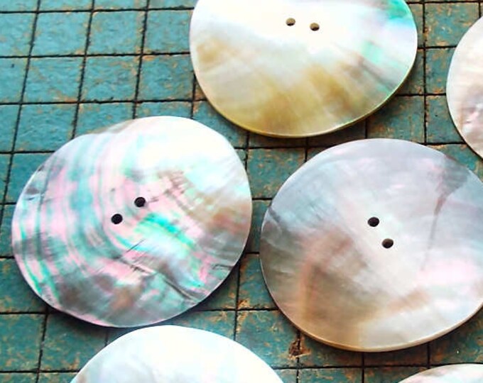 Seashell Buttons, Mother of Pearl, 10 Count, 3/4 Inch, Natural Shell ...
