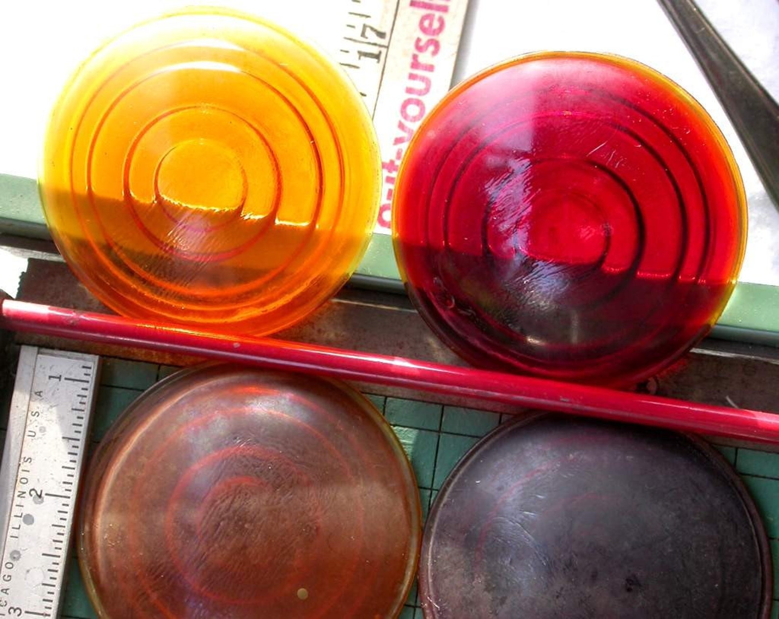 Red Glass Lens 3in Scoreboard Lens Tailight Robot Eye | Etsy