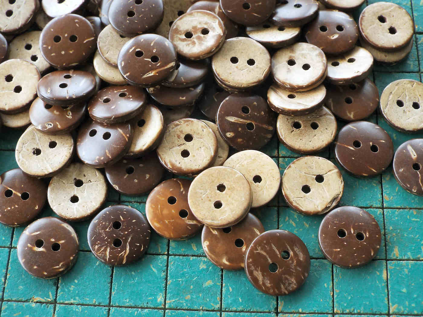 55 Buttons 15mm coconut shell buttons about 9/16 sewing | Etsy