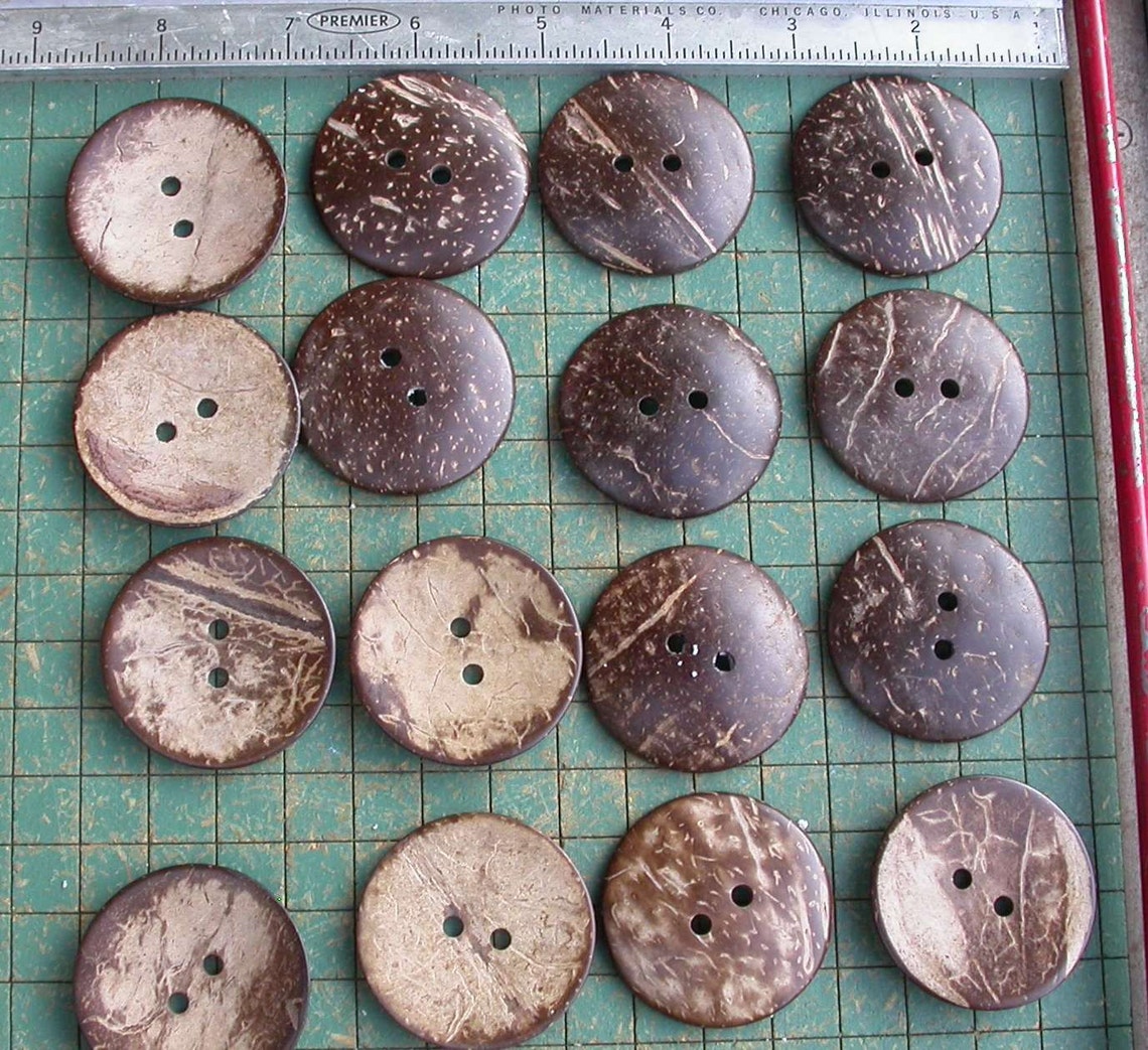 35 Extra Large Coconut Shell Buttons 1 3/4 Inch Coconut | Etsy