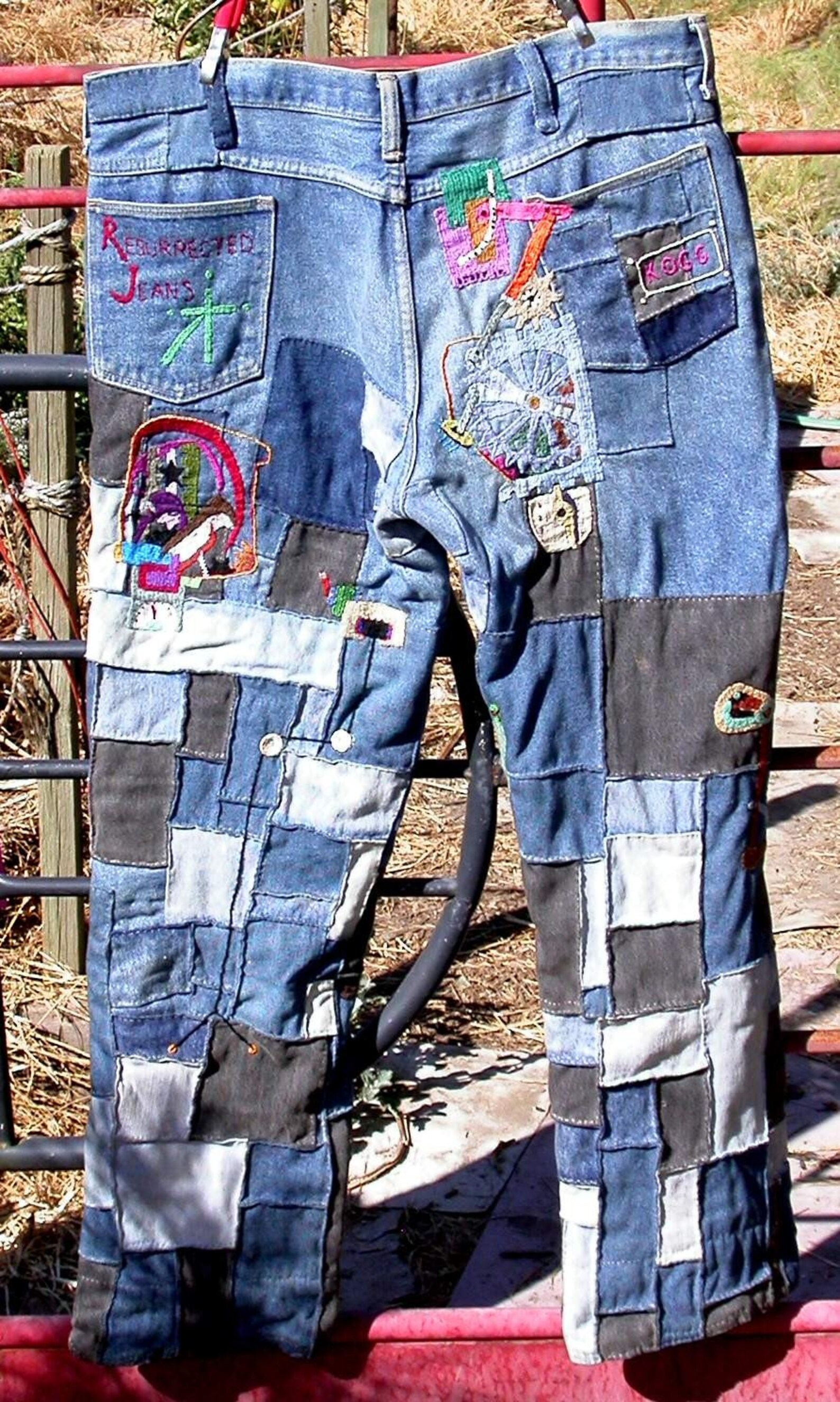 Steampunk Denim Pants KOGG Gears & Levers Festival Wear - Etsy
