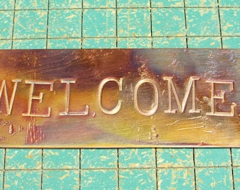 Copper Welcome Sign - Etsy