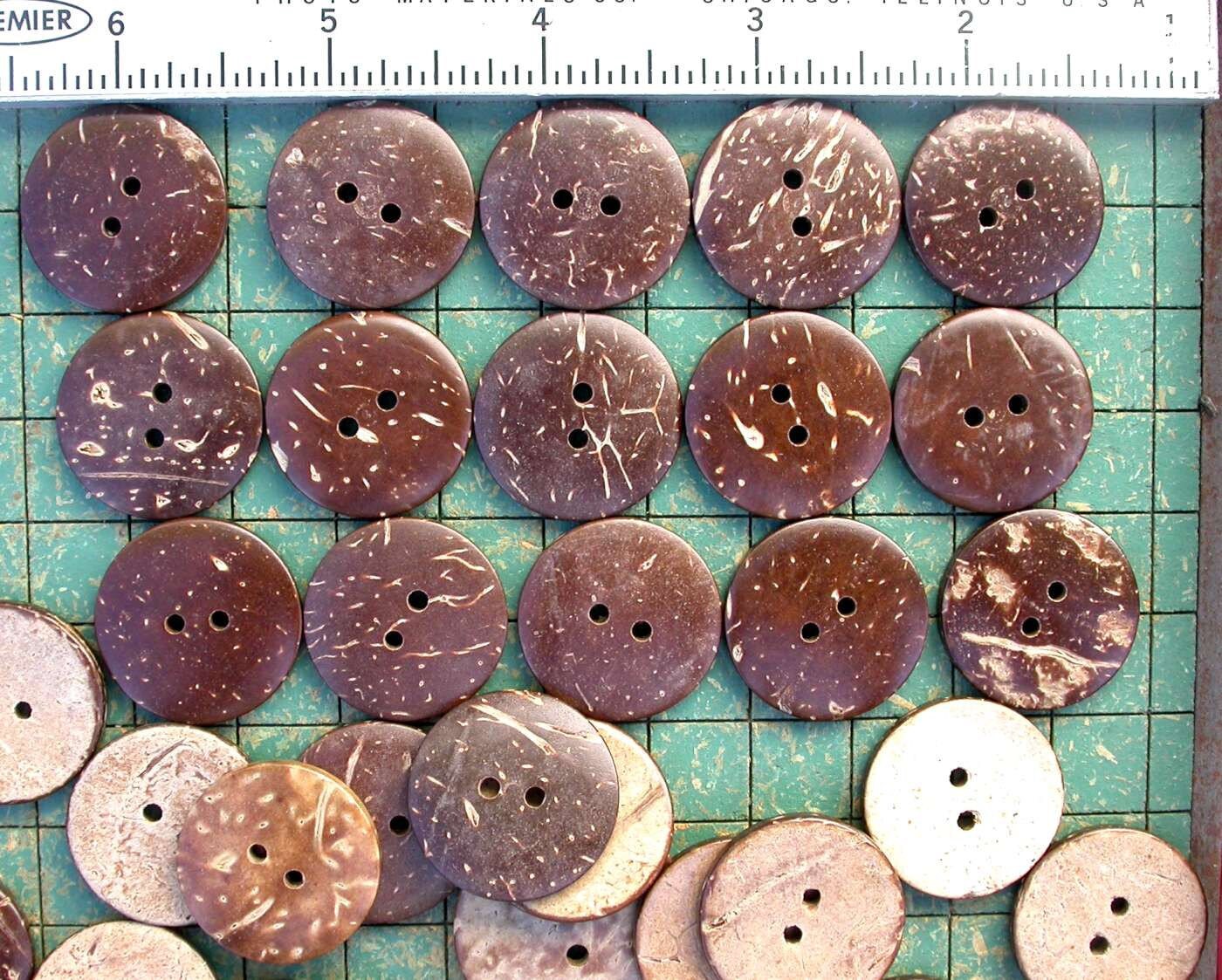 30 Coconut Buttons 1 Inch 25mm Aloha Shirt Buttons Sewing - Etsy