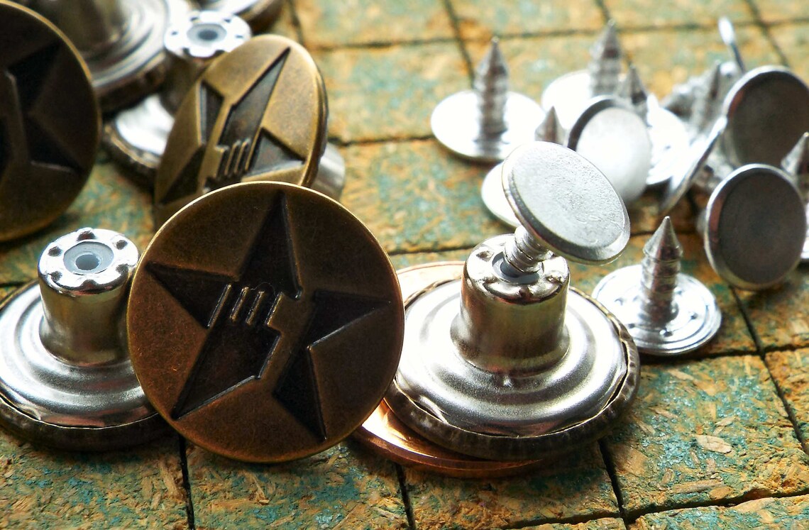 Star Tack Buttons 15 Count 17mm Hockey Star Bronze Tone - Etsy New Zealand