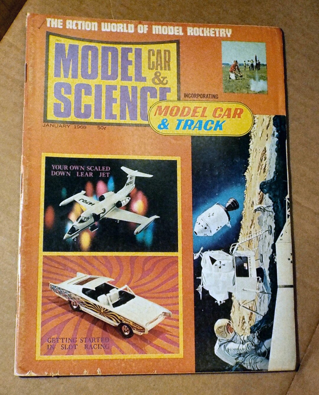 Model Car & Science, January 1968, Vintage Magazine, Slot Cars, Model ...