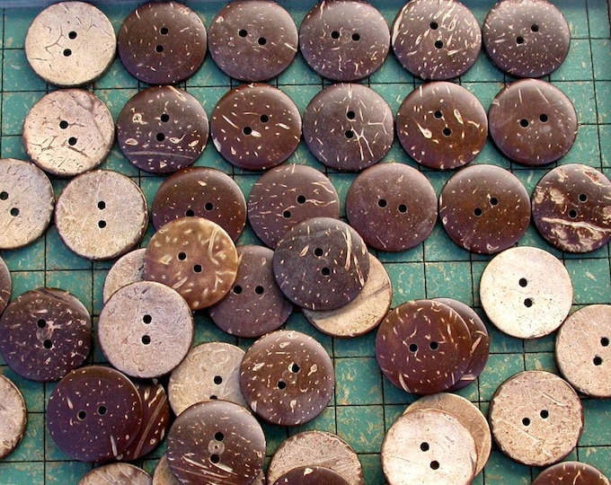 60 Small Coconut Shell Buttons, 1/2 Inch, 13mm Buttons Hawaiian Shirt ...