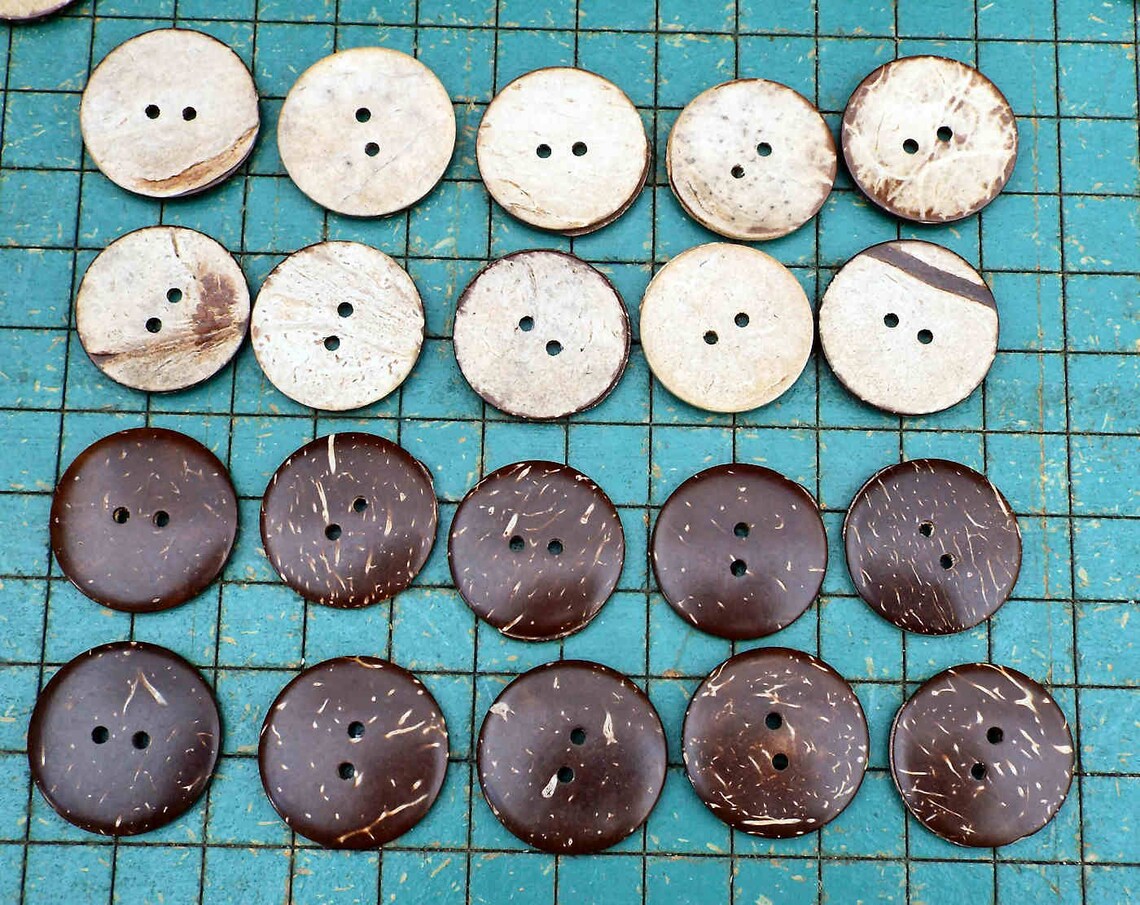 Coconut Shell Buttons 30mm 100 Count Aloha Shirt About | Etsy