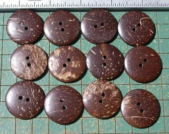 35 Coconut Buttons, 3/4 Inch, Aloha Shirt Buttons, Sewing, Crafts ...