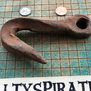 Vintage Rusty Hook, Heavy Duty, Collectible, Art Supply, Industrial ...
