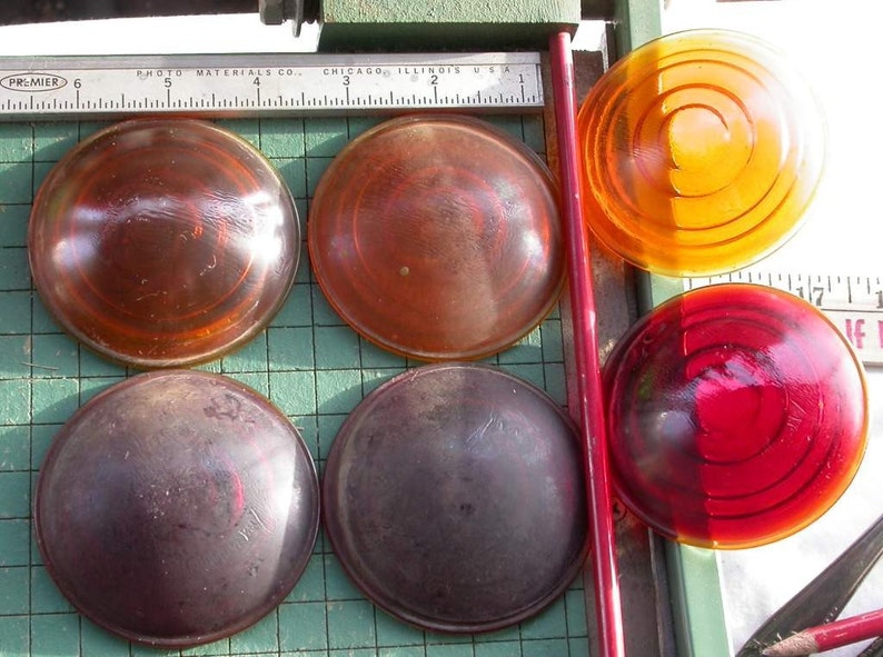 Red Glass Lens 3in Scoreboard Lens Tailight Robot Eye | Etsy