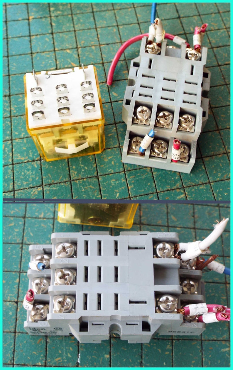 5 electrical relays with base sockets 120v control motors | Etsy