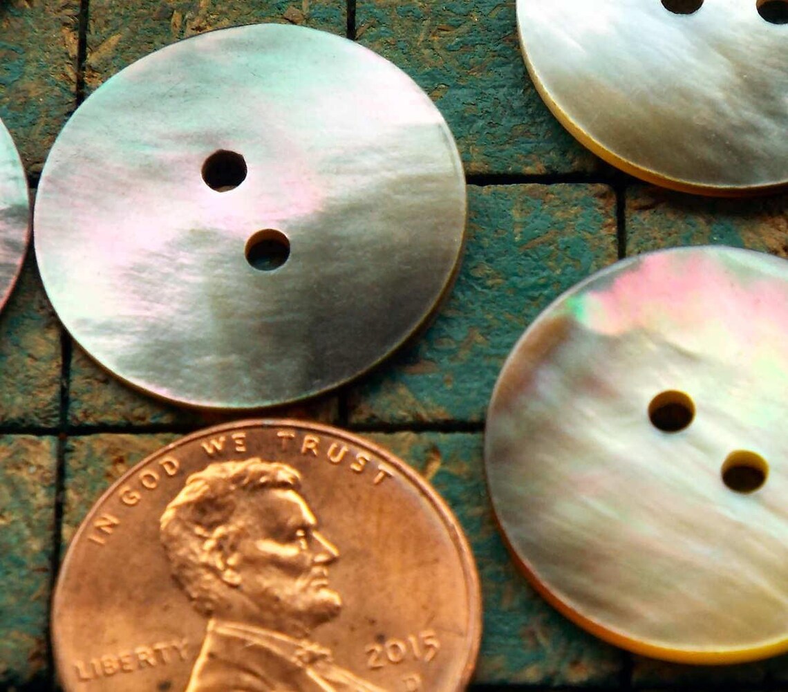 Seashell Buttons Mother of Pearl 10 Count 3/4 Inch Natural - Etsy