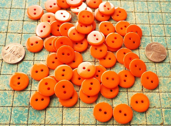 Orange Sewing Button