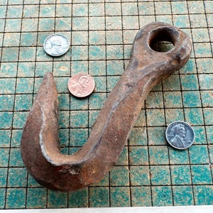 Vintage Rusty Hook, Heavy Duty, Collectible, Art Supply, Industrial ...