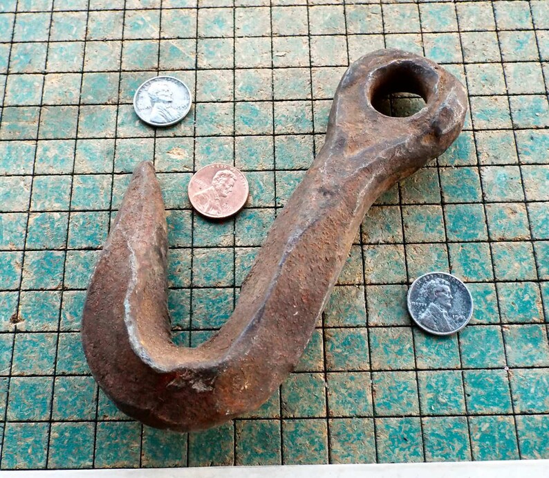 Vintage Rusty Hook Heavy Duty Collectible Art Supply | Etsy