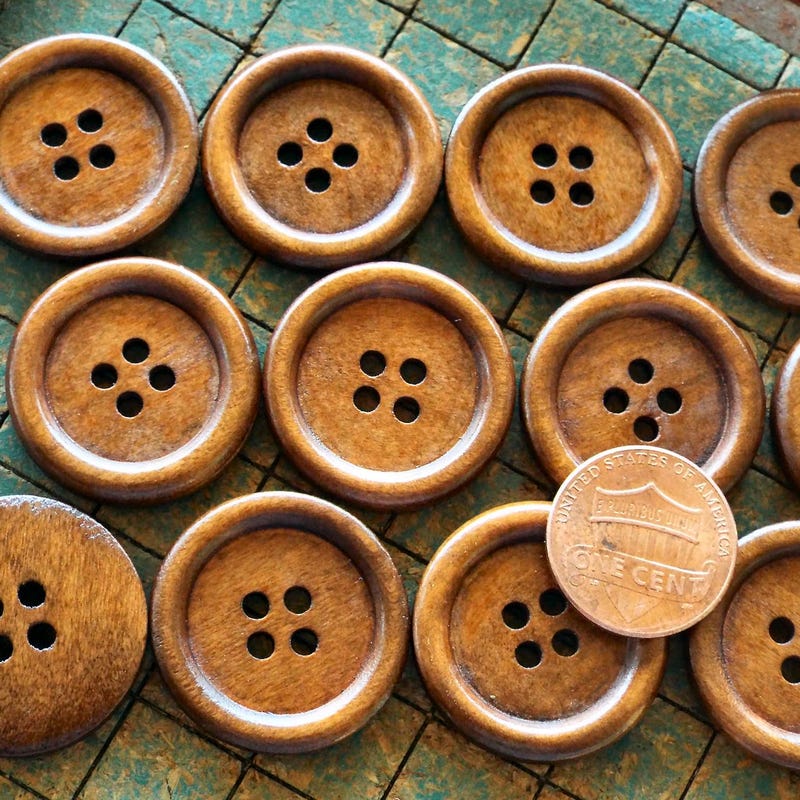 Wood Buttons - Etsy