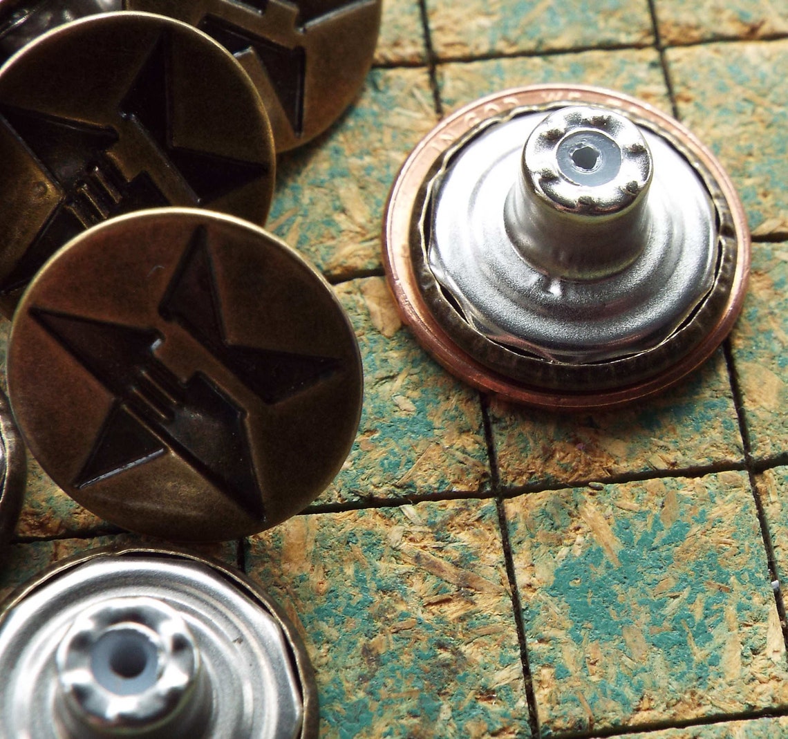 Star Tack Buttons 15 Count 17mm Hockey Star Bronze Tone - Etsy