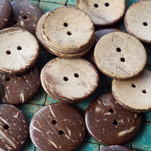 30 Coconut Buttons, 7/8 Inch, Hawaiian Shirt, Sewing Supply, Crafts ...