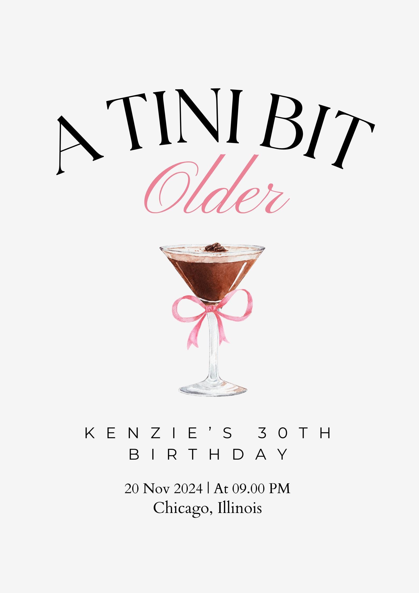 A Tini Bit Older Welcome Sign Template | Birthday Celebration Sign ...