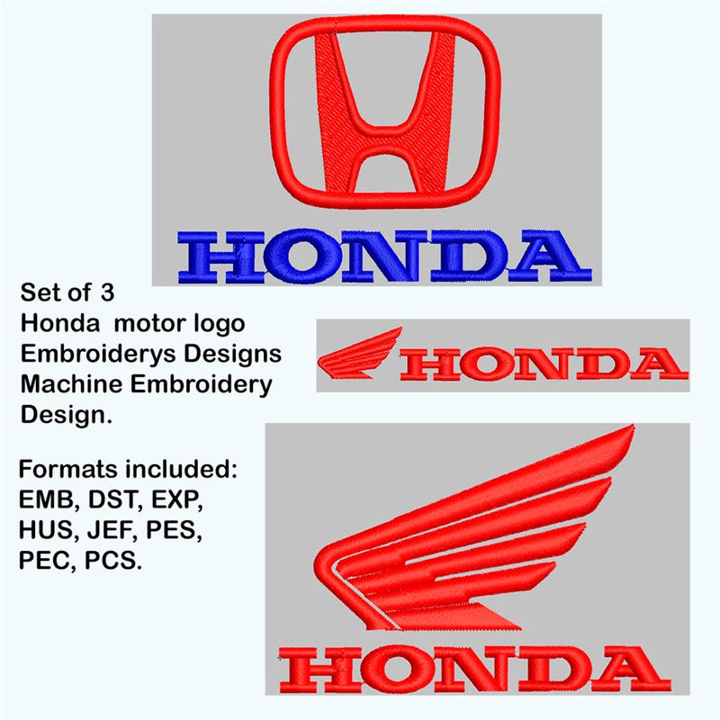 Honda Logo Embroidery - Etsy