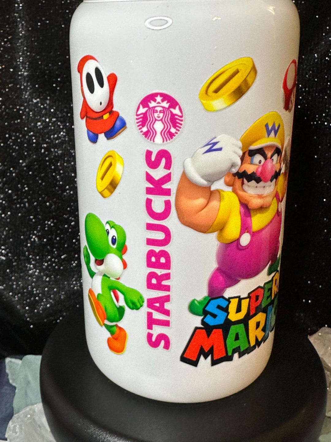 Mario Bros & Starbucks White Tumbler - Etsy