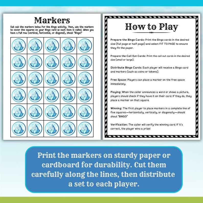 Winter Animals Bingo Cards - A Fun and Educational Game for All Ages ...