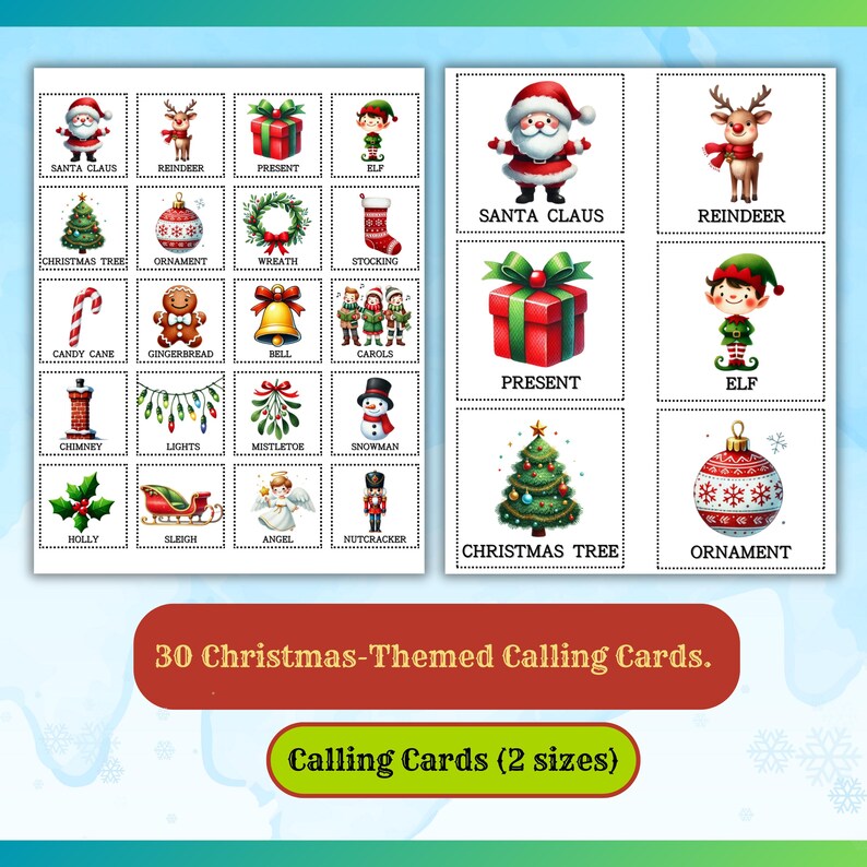 30 Christmas Bingo Cards, Printable Christmas Bingo, Christmas Bingo ...