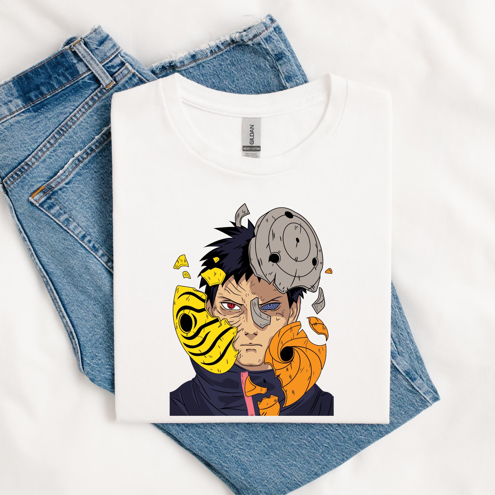 Anime T-shirt, Naruto Tobi Design, Manga Fan Tee, Cosplay Costume Shirt ...