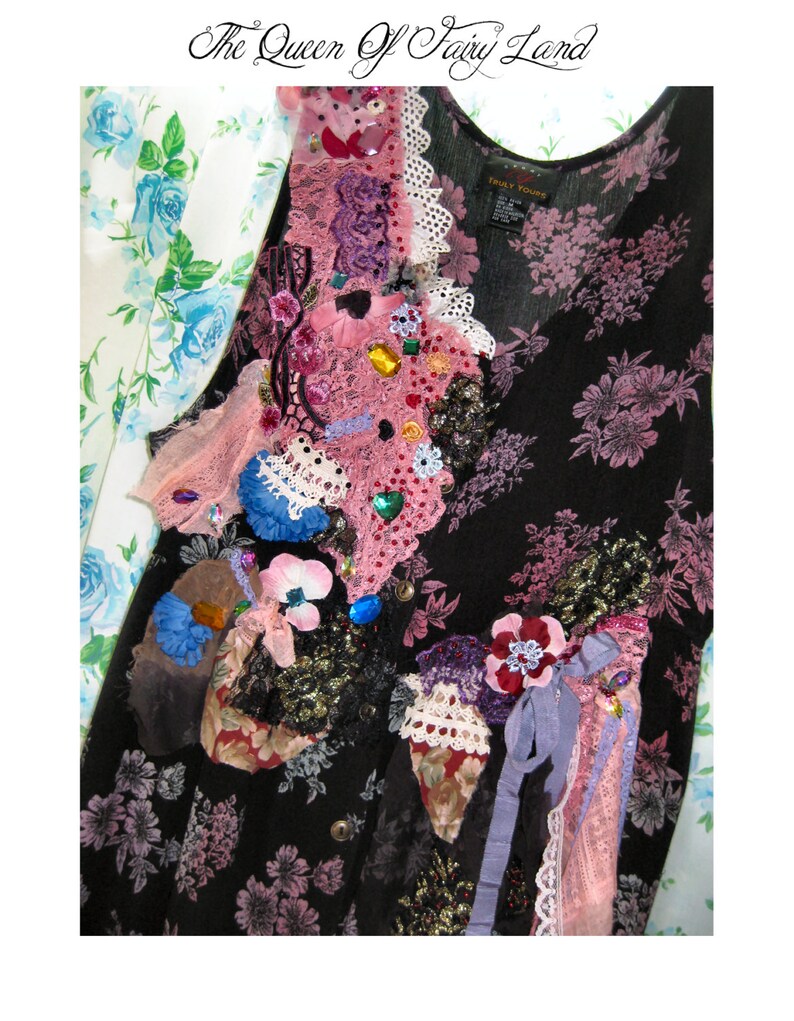 REDUCED, Art-to-wear Long Dress, Hand Dyed, Junk Gypsy Style, Altered ...