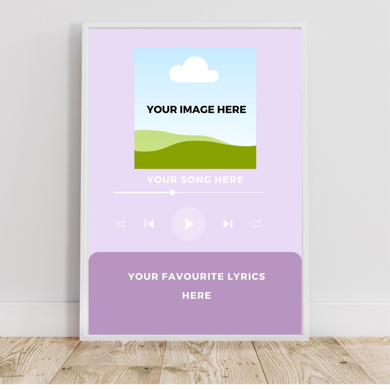 Personalised Spotify Music Song Poster DIGITAL DOWNLOAD - Etsy Australia