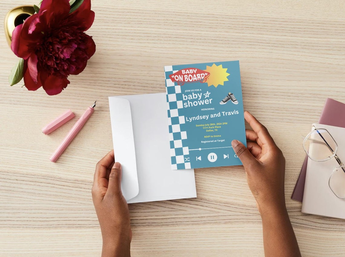 Vans Warped Tour Baby Shower Invitation Template - Baby on Board ...