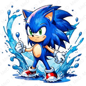 9 PNG Watercolor Cartoon Hero: Splash Art for T-shirts & Mugs (digital ...