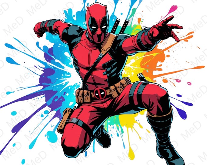 Deadpool Clipart PNG, JPG, Digital Download, Printable, Sublimation ...
