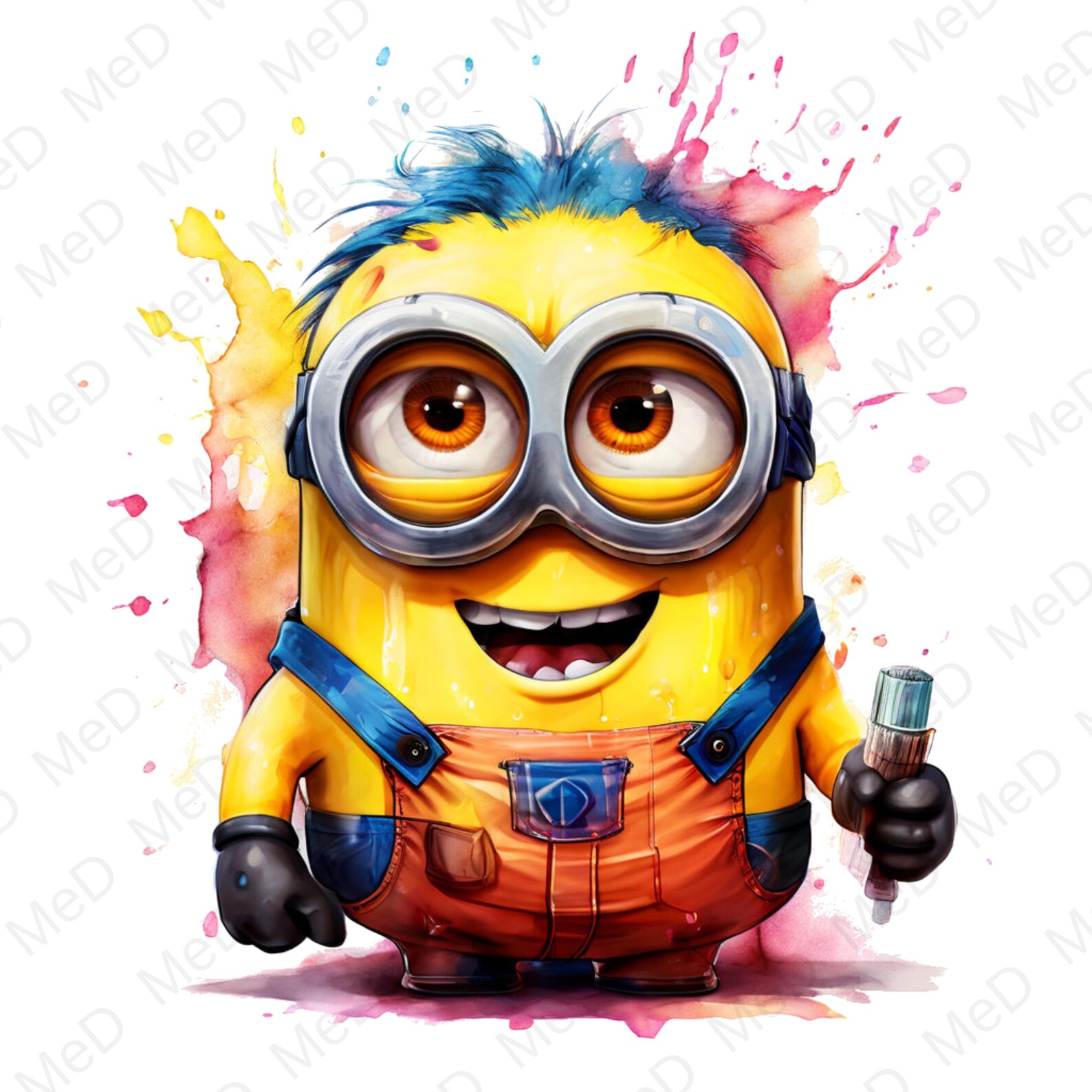 9 PNG Minions , Watercolor and Splash Styles, High Resolution PNG Files ...