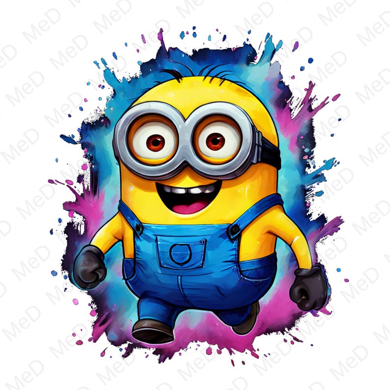 9 PNG Minions , Watercolor and Splash Styles, High Resolution PNG Files ...