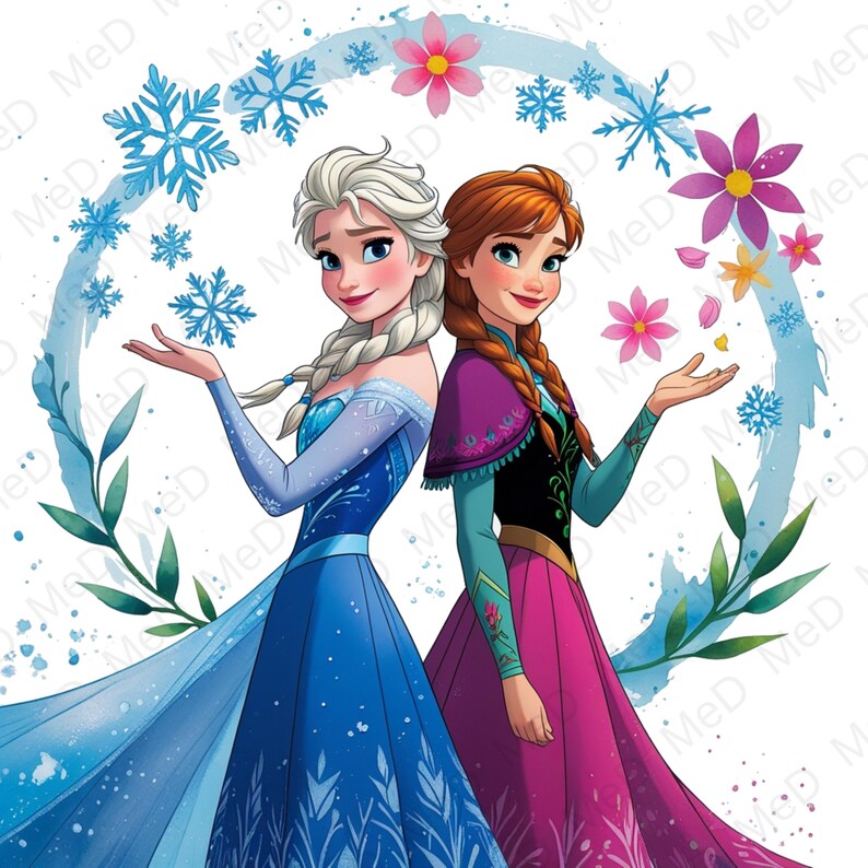 9 PNG Watercolor Cartoon Ice Queen: Splash Art (digital Download) - Etsy