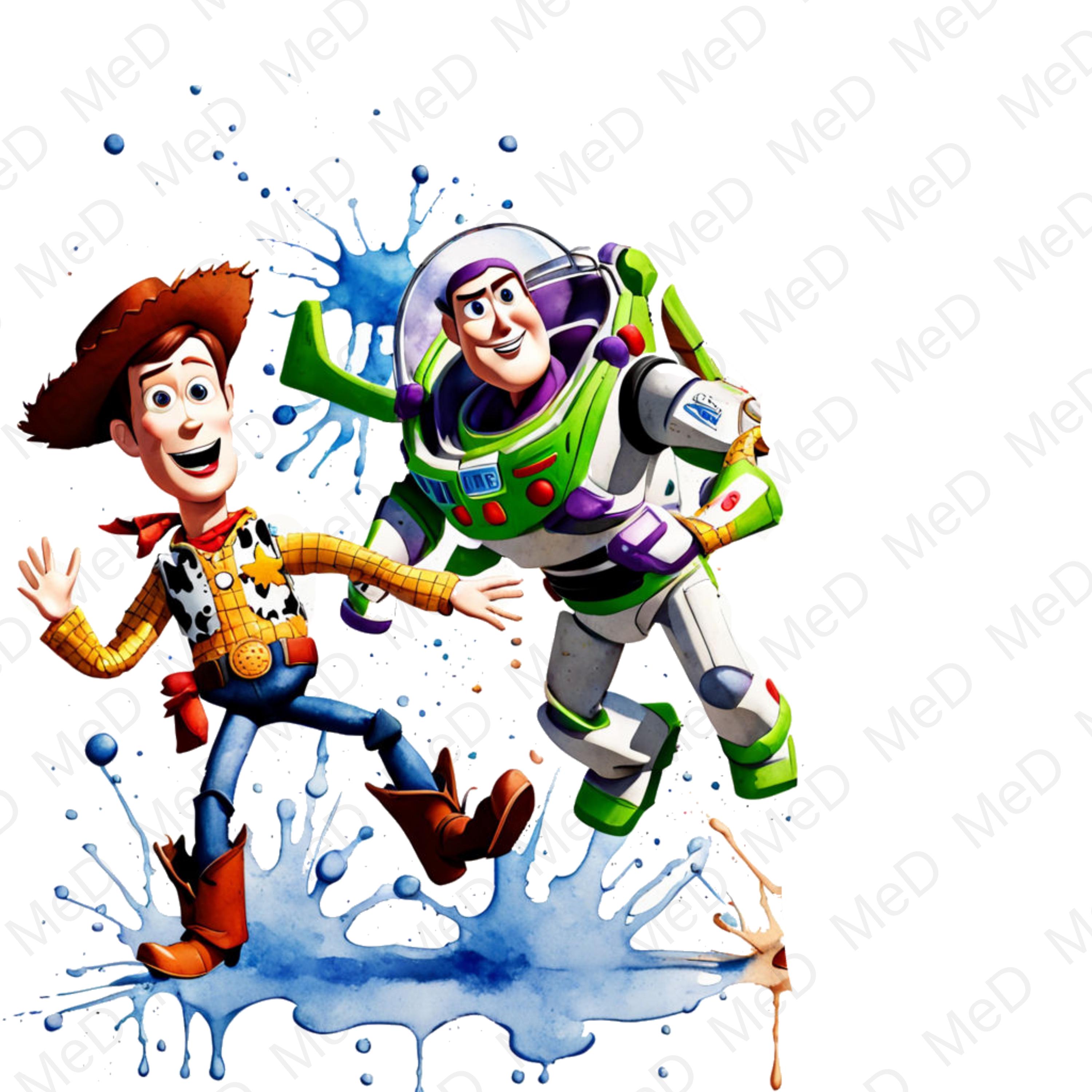 9 PNG Watercolor Cartoon Hero: Splash Art for T-shirts & Mugs (digital ...