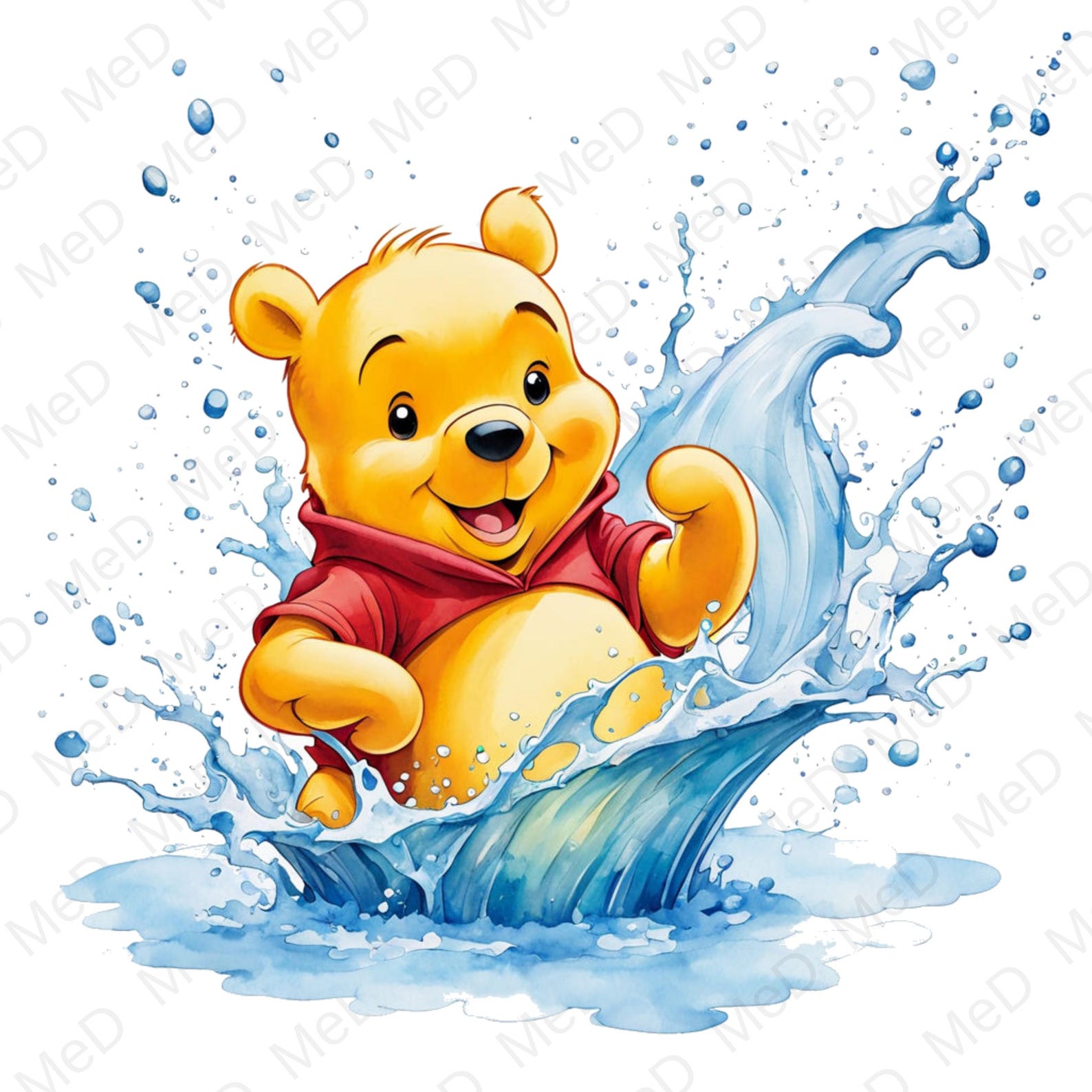 9 PNG Watercolor Cartoon Hero: Splash Art for T-shirts & Mugs (digital ...