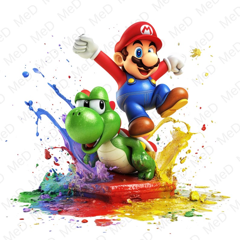 9 PNG Super Mario , Watercolor and Splash Styles, High Resolution PNG ...