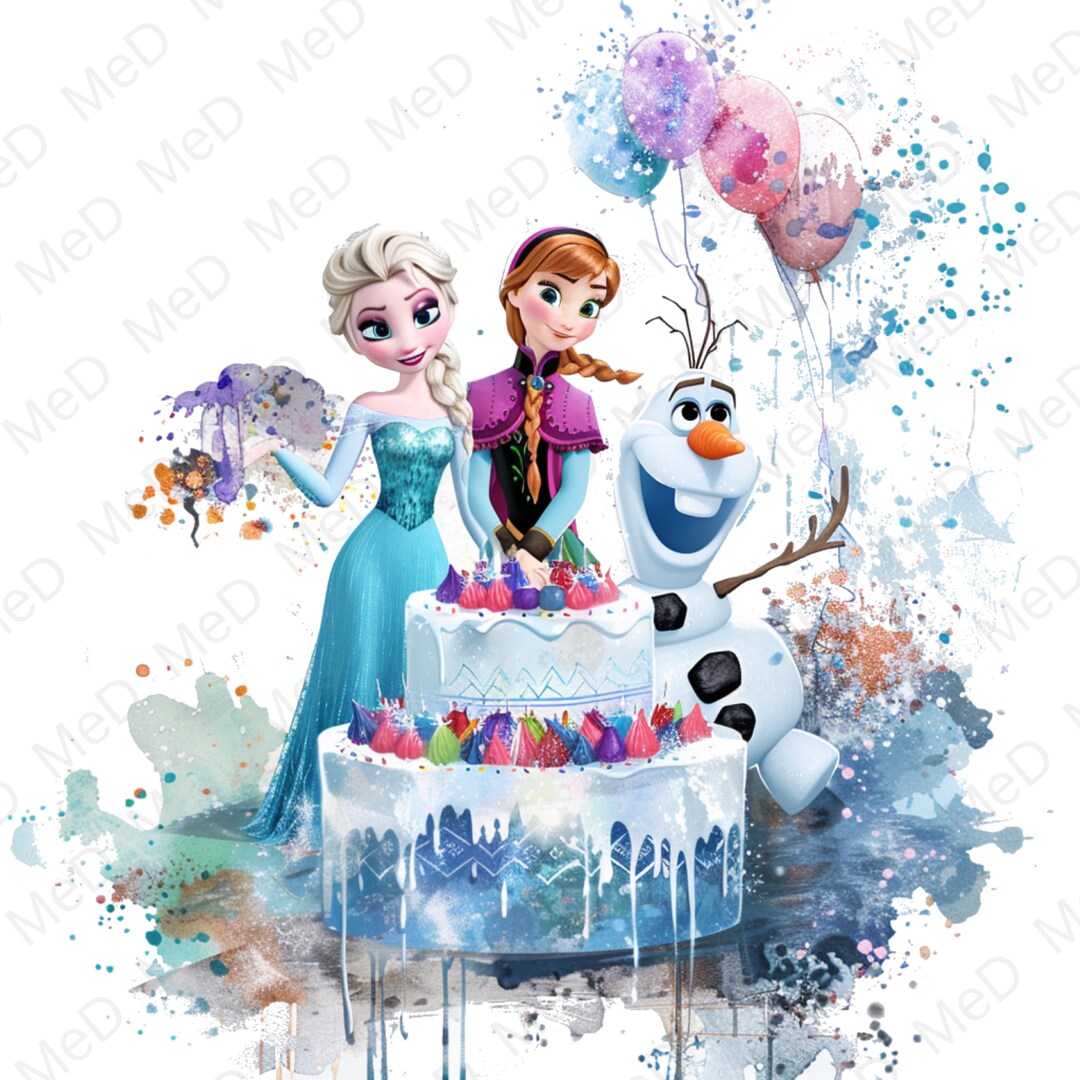 9 PNG Elsa,olaf and Anna ,watercolor and Splash Styles, High Resolution ...