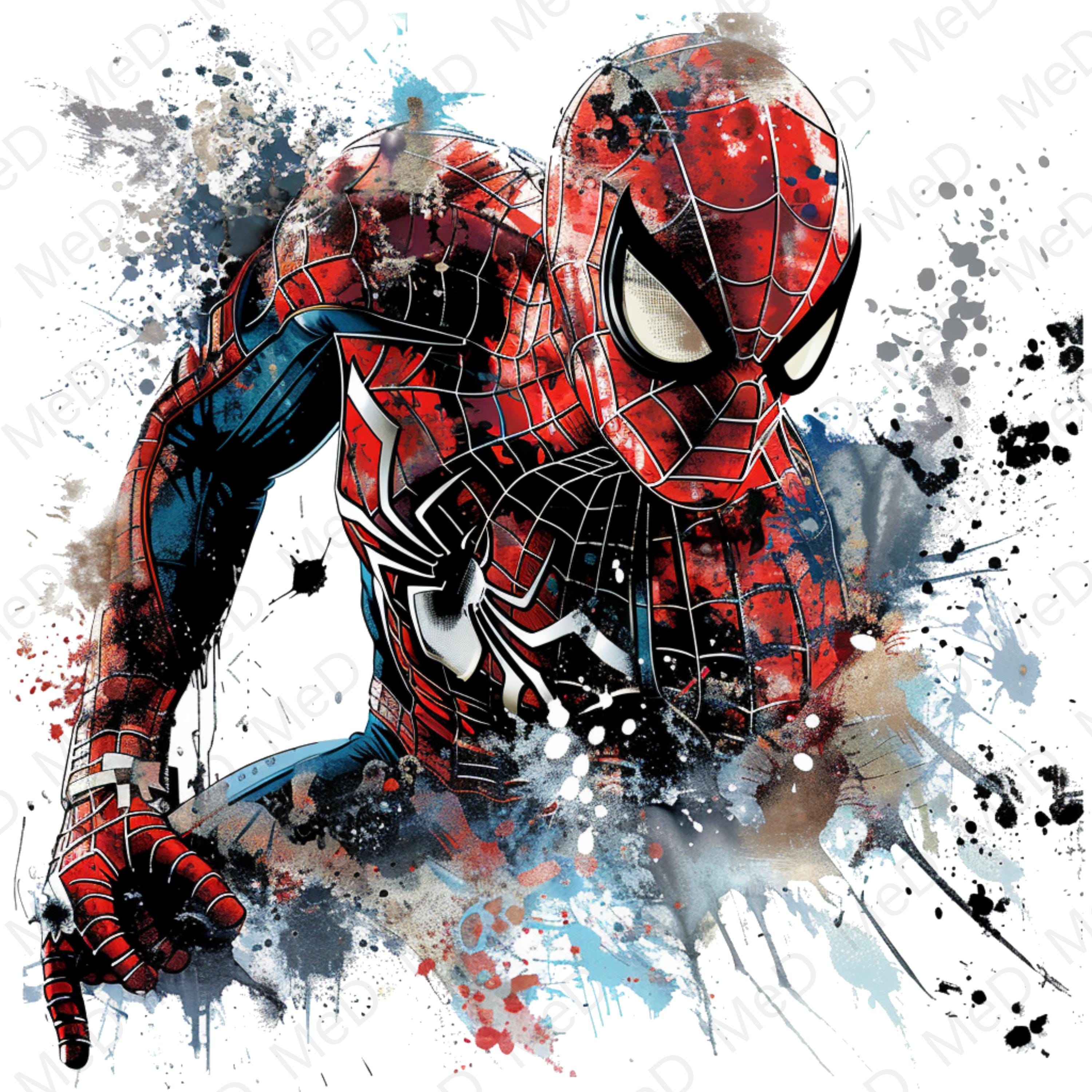 9 PNG Watercolor Superheroes: Splash Art & T-shirt Designs (digital ...