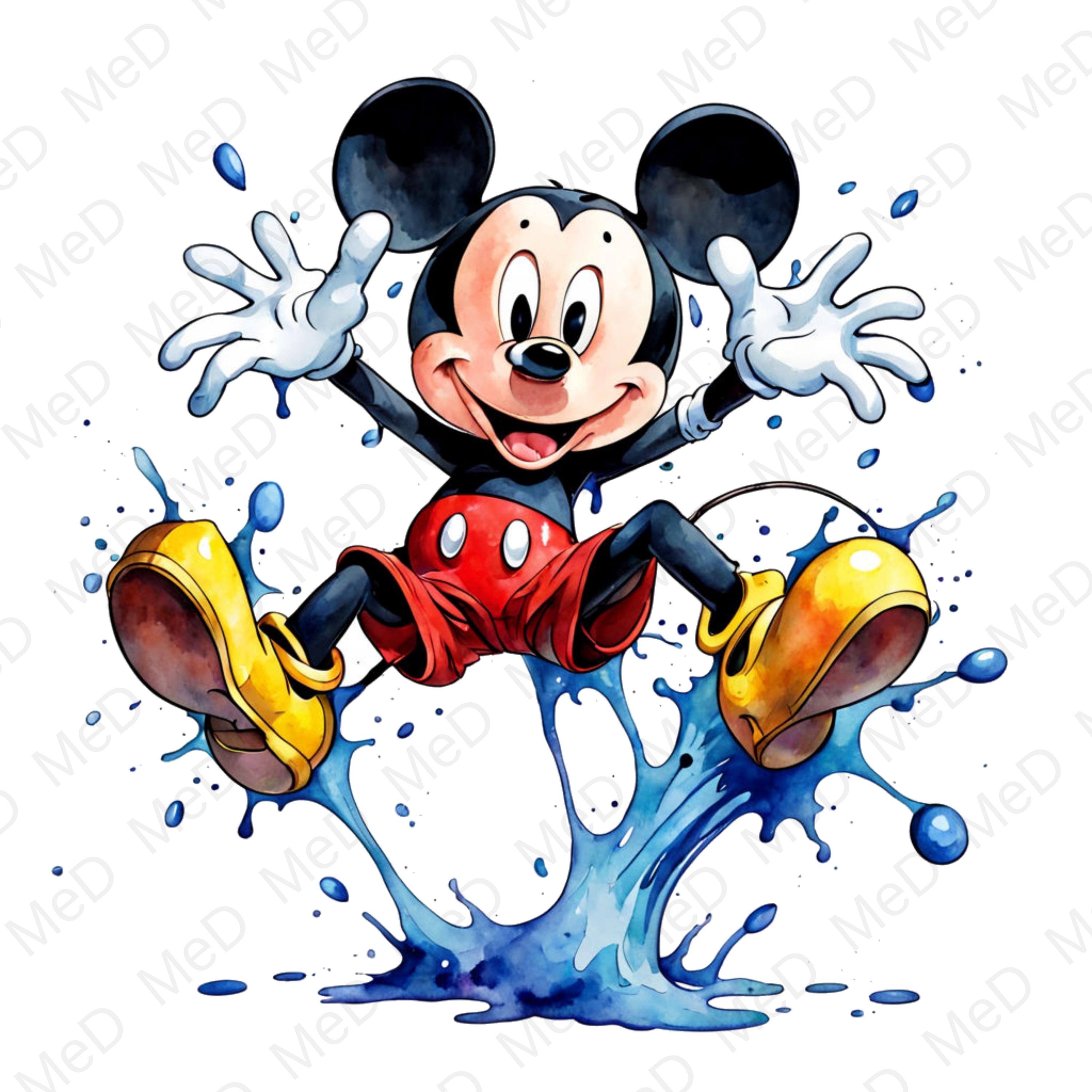 6 PNG Watercolor Cartoon Hero: Splash Art for T-shirts & Mugs (digital ...