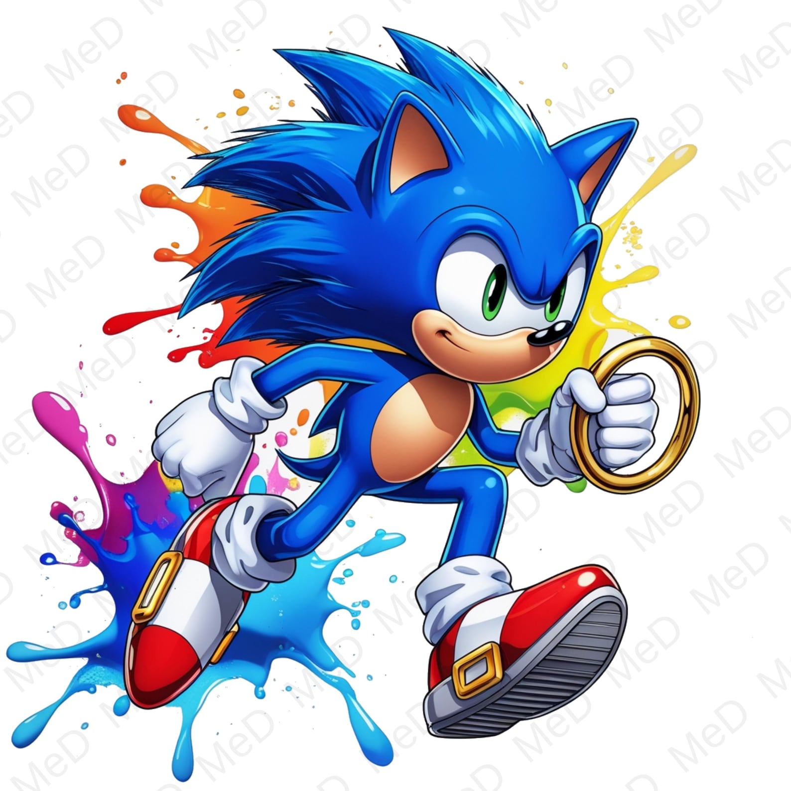 9 PNG Watercolor Cartoon Hero: Splash Art for T-shirts & Mugs (digital ...