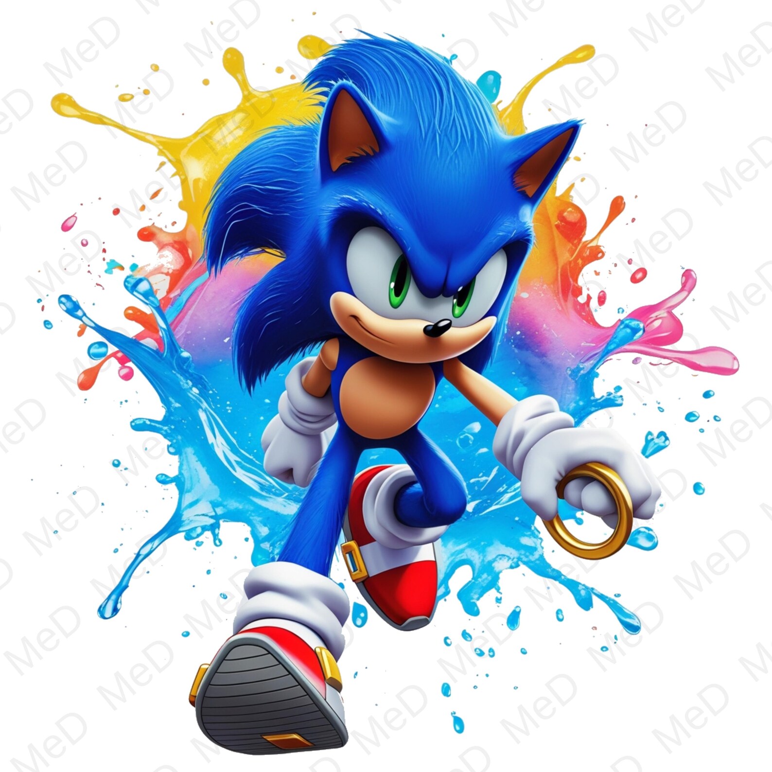 6PNG Watercolor Cartoon Hero: Splash Art for T-shirts & Mugs (digital ...