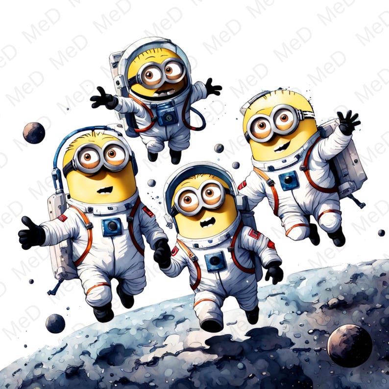 9 PNG Space Minions , Watercolor and Splash Styles, High Resolution PNG ...