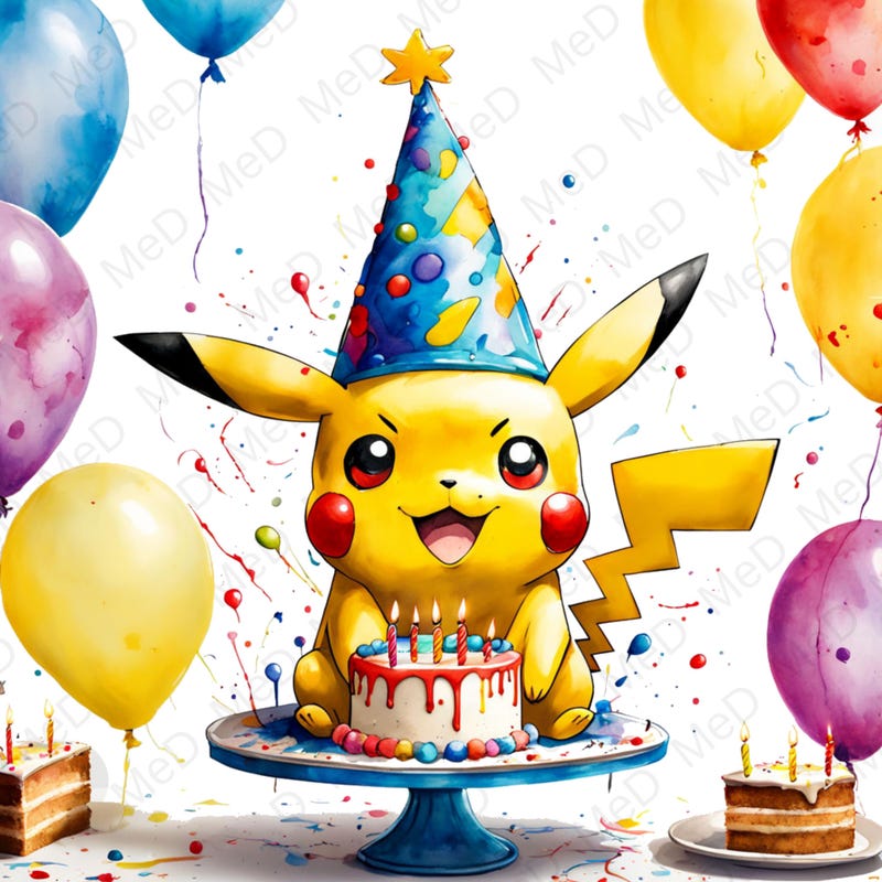 Pikachu Birthday Svg - Etsy