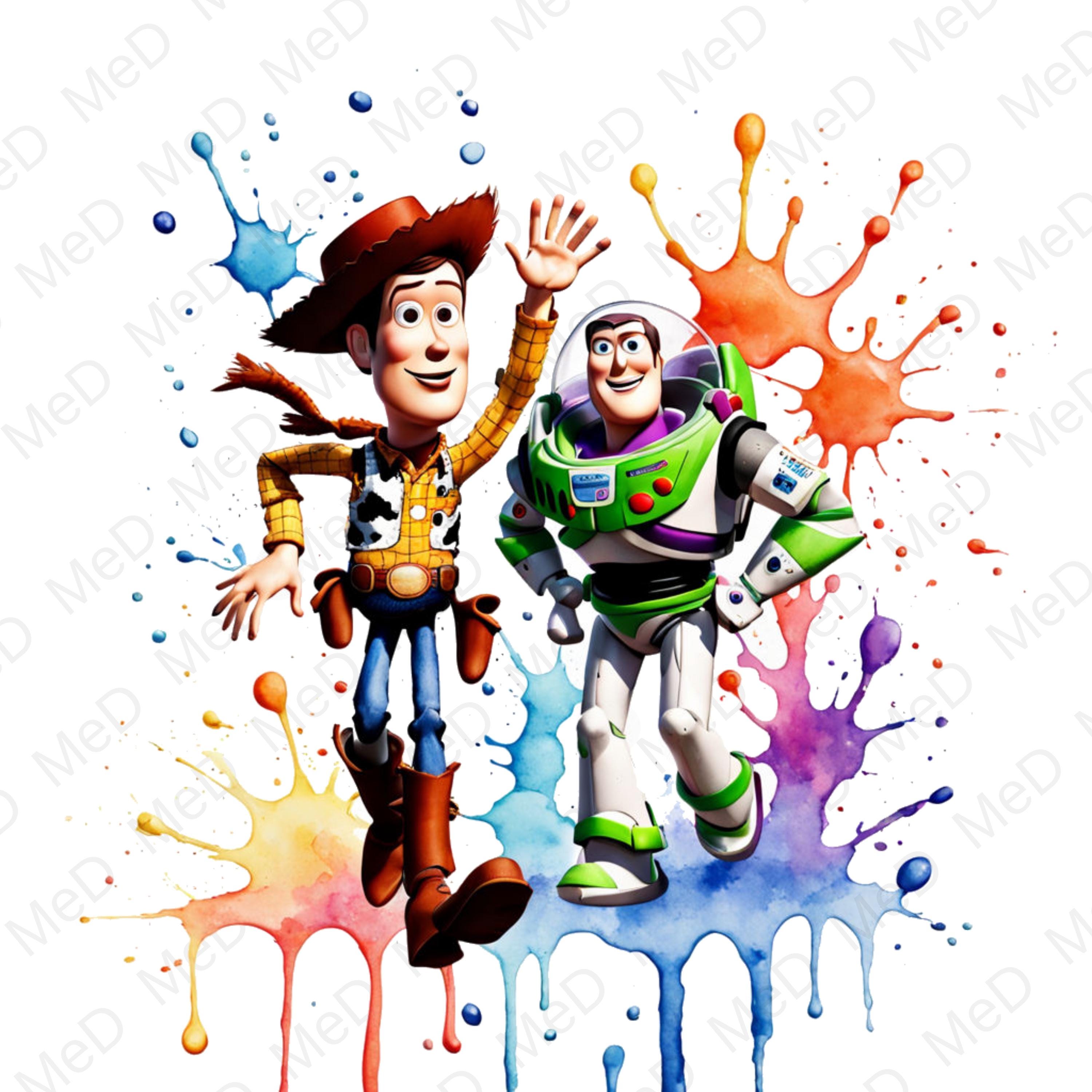 9 PNG Watercolor Cartoon Hero: Splash Art for T-shirts & Mugs (digital ...