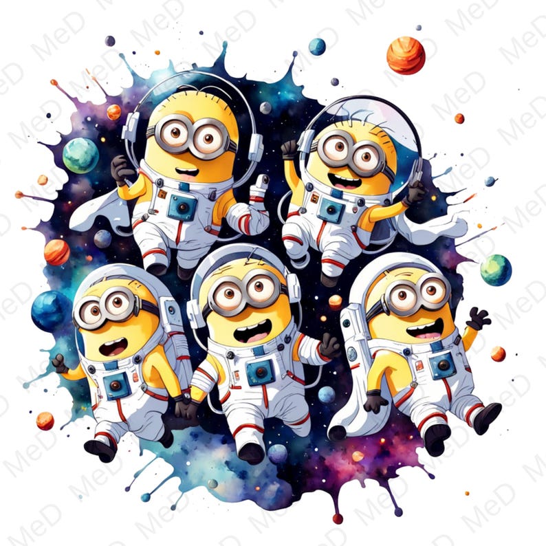 9 PNG Space Minions , Watercolor and Splash Styles, High Resolution PNG ...