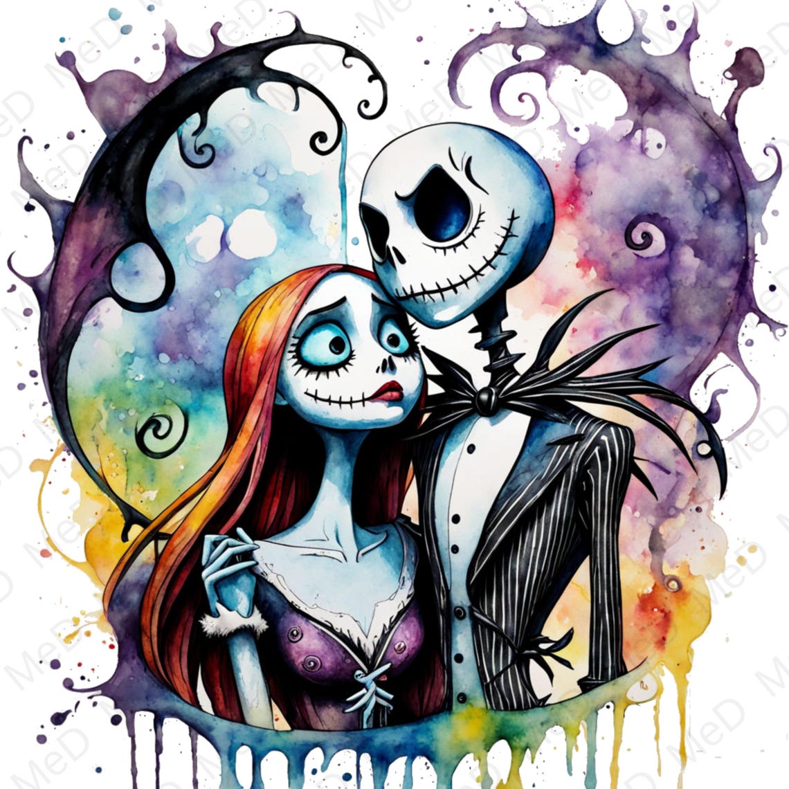 6 PNG Watercolor Cartoon Hero: Splash Art for T-shirts & Mugs (digital ...