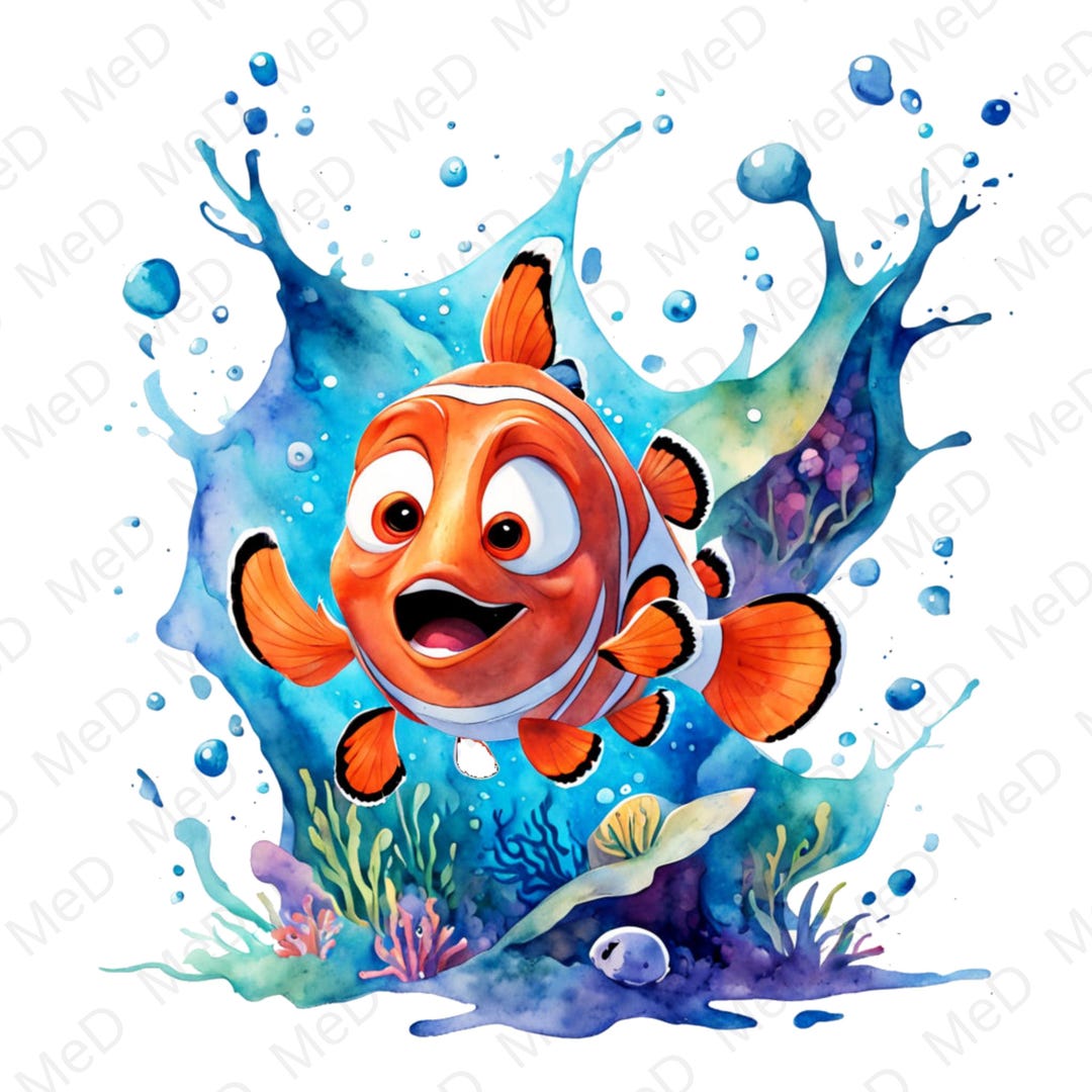 9 PNG Finding Nemo, Watercolor and Splash Styles, High Resolution PNG ...